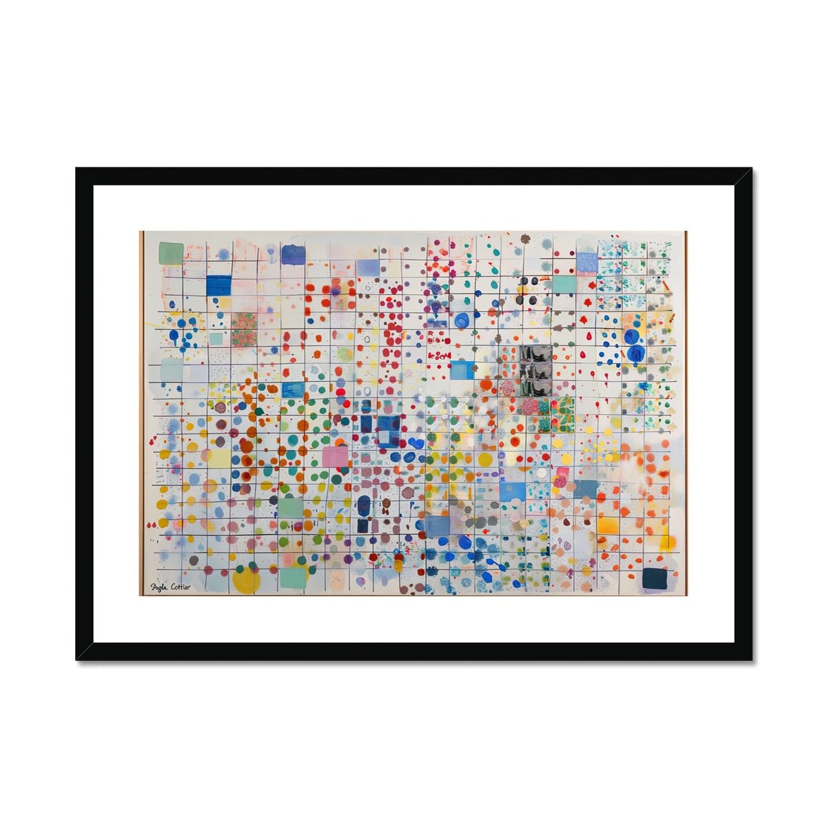 Abstract Pixels Framed & Mounted Print AI Wall Art exclusive at Pixel ...